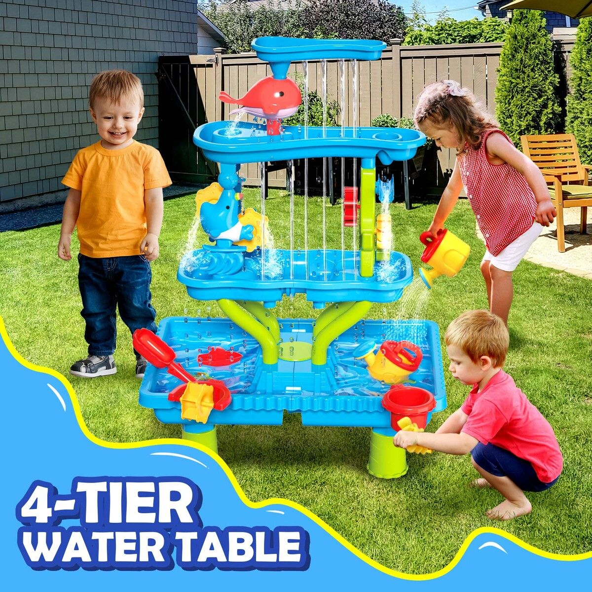 Water Table Waterfall Activity Centre Sand Pit Playground Outdoor Kids ...