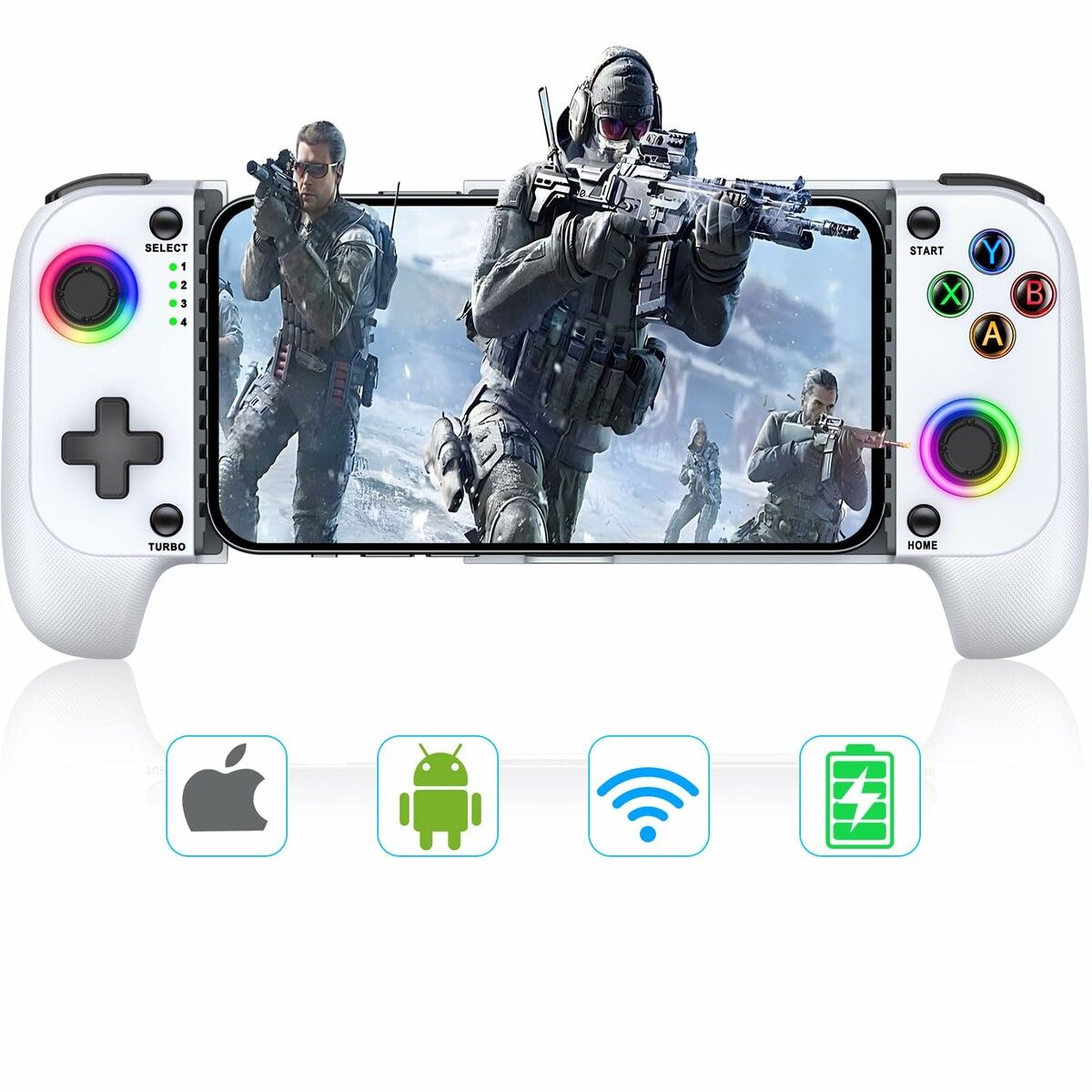 Mobile Gaming Controller for Iphone/Android, Hall Effect Joysticks ...