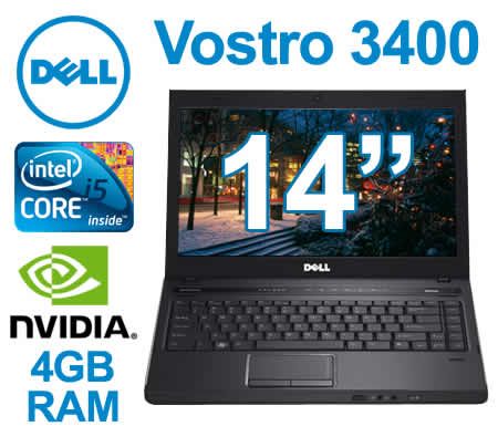 DELL Vostro 3400 14.0" HD LED i5 Core 4GB DDR3 RAM NVIDIA GeForce 310M ...