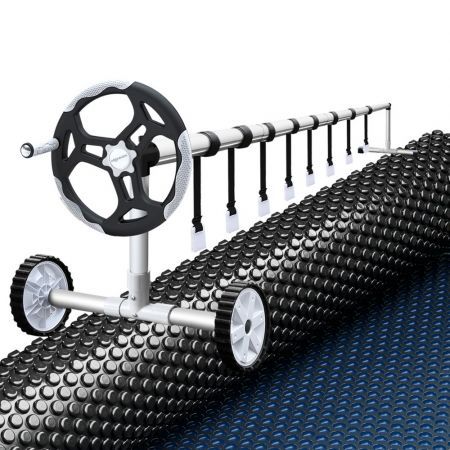 Aqua Buddy Pool Cover 600 Micron 9.5x5m w/ Roller 5.55m Swimming Pools ...