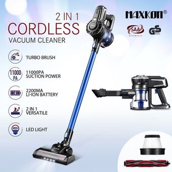 2-In-1 Cordless Vacuum Cleaner Stick Handheld Vac Rechargeable Led ...