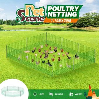 Chicken Coop Run Pen Cage Hen Chook House Fence Enclosure Poultry Mesh ...