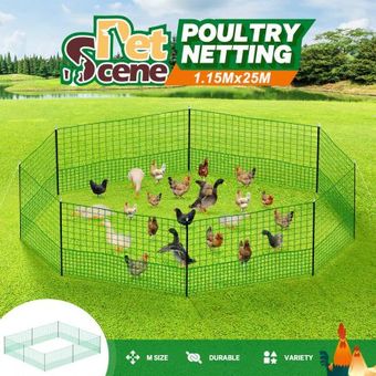 Chicken Coop Run Pen Cage Hen Chook House Fence Enclosure Poultry Mesh ...