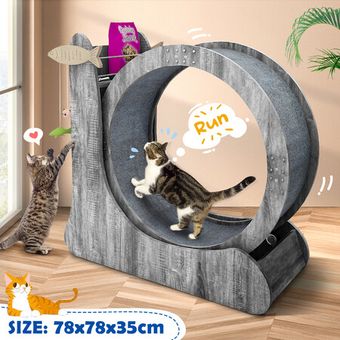 Cat Exercise Wheel Toy Running Exerciser Treadmill Furniture Scratcher ...