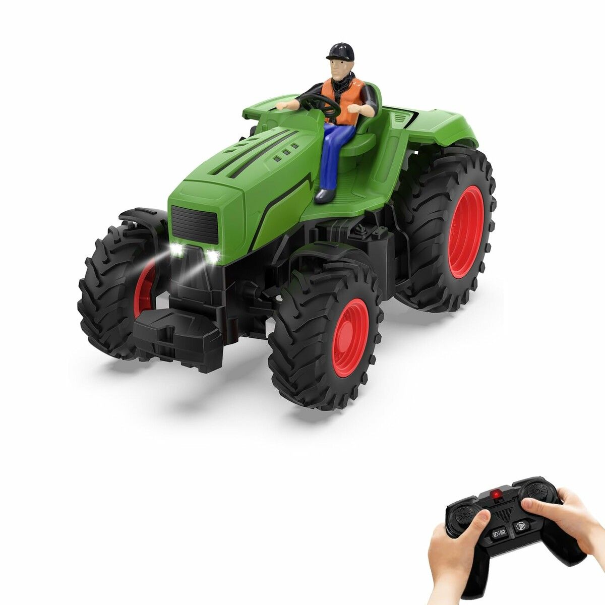 Remote Control Tractor Toys RC Tractor Toy with Farmer,Light,1:24 Scale ...