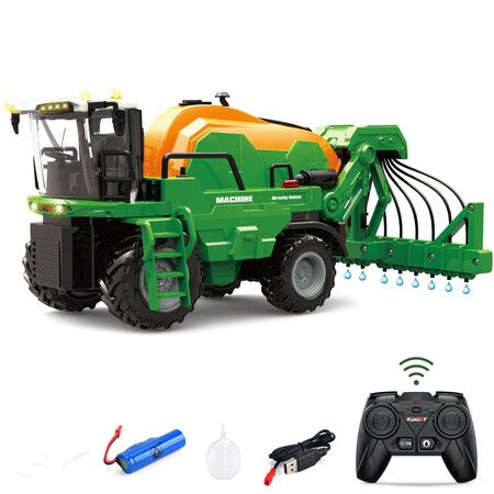 Remote Control Tractor Farm Toy 2.4Ghz,1/24 Scale RC Fertilize Spray ...
