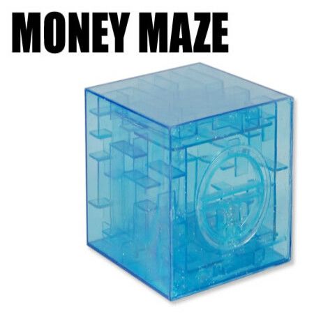 Money Maze Puzzle Labyrinth Box - Blue