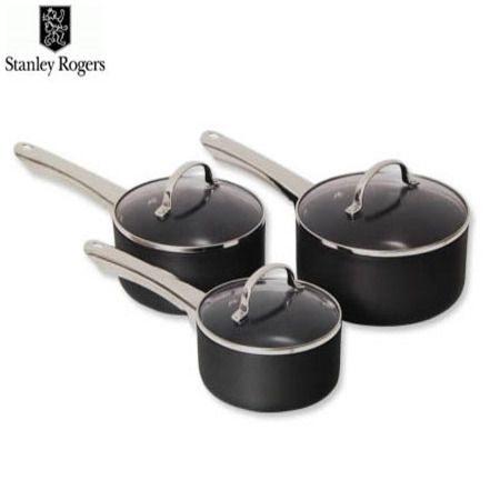 Stanley Rogers Techtonic Hard Anodised 3 Piece Cookware Set