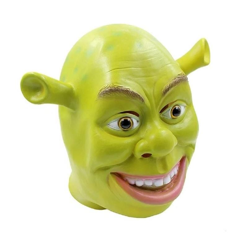 Green Full Head Unisex Latex Mask, Shrek Mask for Cosplay and Costume ...