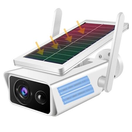 Wireless Solar WiFi Security Camera with Motion Detection, Waterproof ...