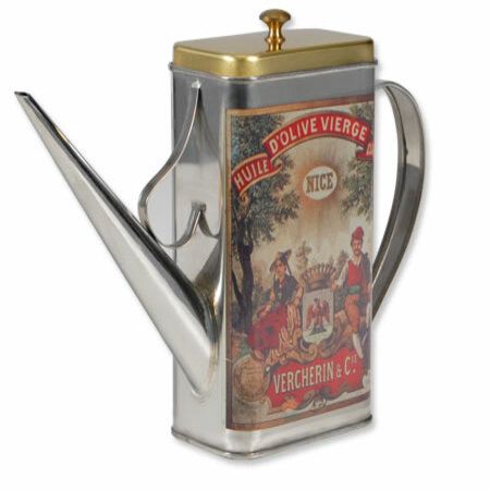 Stainless Steel Square Oil Can 1 Quart Capacity - Jumbo Size