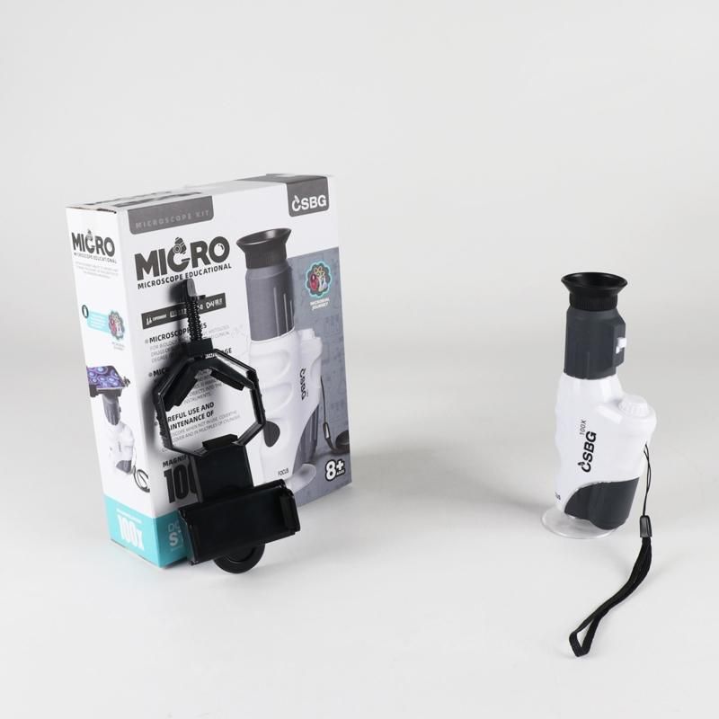 Battery-Powered Mini LED Microscope for Kids - Handheld 20x to 100x ...