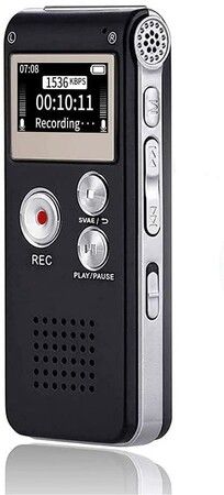 16GB Digital Voice Recorder: USB Rechargeable Dictaphone with Playback ...