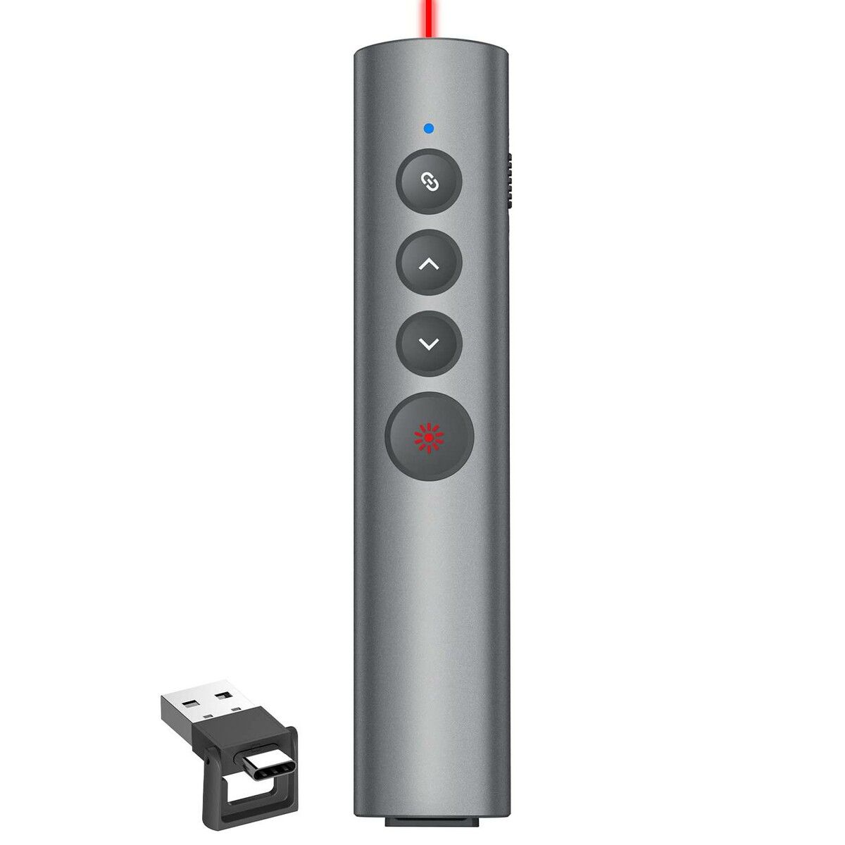 Wireless Red Laser Pointer and Clicker for Presentations with USB-C/A ...