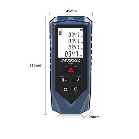 Digital Laser Distance Meter,Laser Rangefinder 50M with Infrared ...