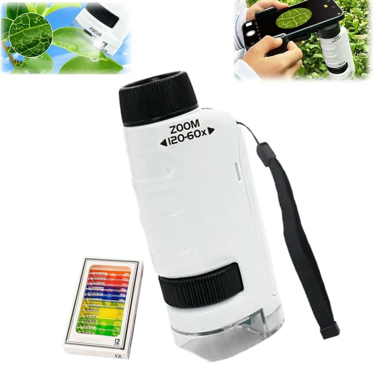 Handheld Miniscope - Portable Pocket Microscope for Kids' Scientific ...