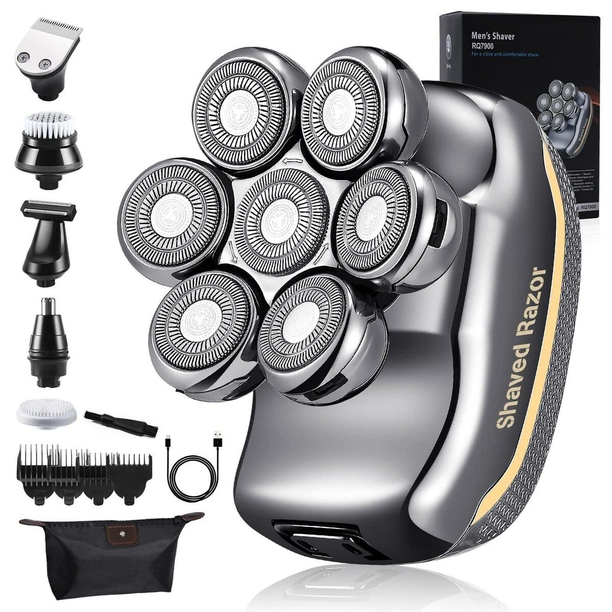 6-in-1 Versatile Men Grooming tool Electric Head Shavers with Advanced ...