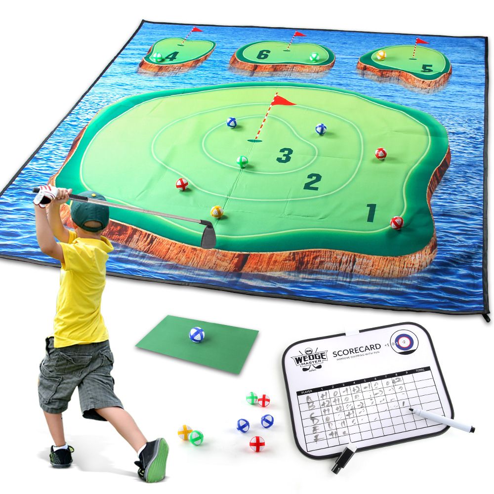 Golf Chipping Game with Sticky Balls & Game Mat: Fun Indoor/Outdoor ...