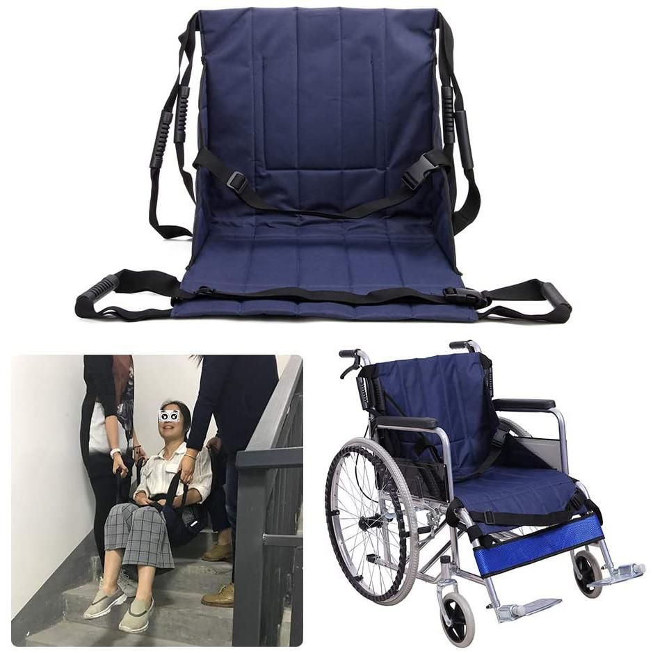 Complete Patient Transfer System: Blue 4-Handle Evacuation Chair ...