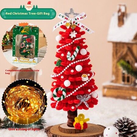 DIY 28cm Desktop Christmas Tree Office Decors Artificial Pine Tree with ...