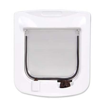 4-Way Cat Dog Magnetic Locking Deluxe Pet Door Flap