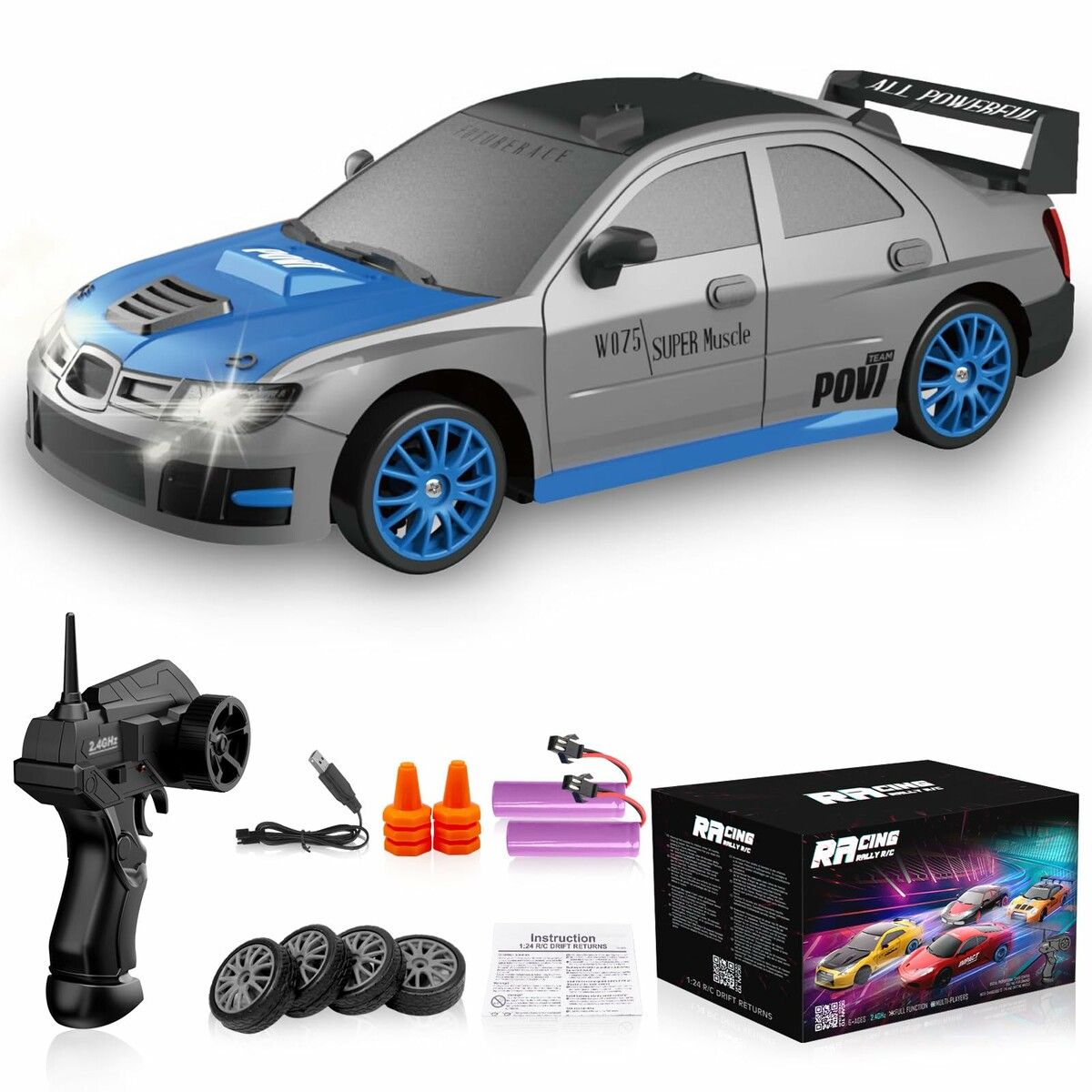 RC Drift Car 2.4GHz 1:16 Scale 4WD High Speed Remote Control Cars ...