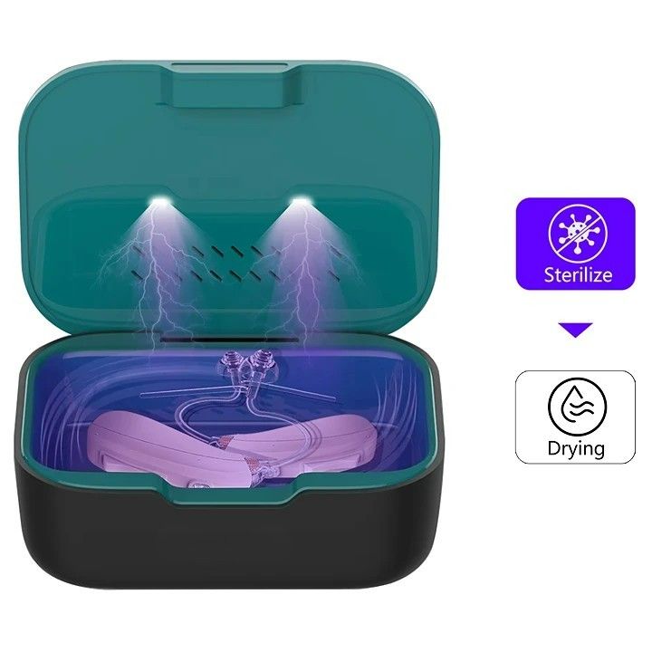 Hearing Aids Dryer Dehumidifier Led Uv Drying Case Timing and 2 ...