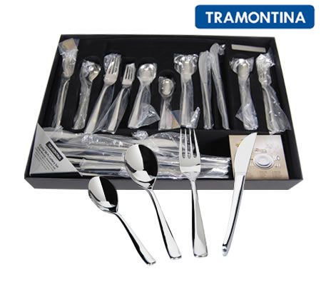Tramontina Stainless Steel 56Pc Crystal Cutlery Set