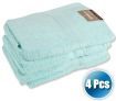 Rosebys DJ Luxury Egyptian Cotton 650gsm Set of 4 Bath Towels - Aqua Green