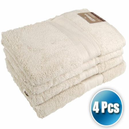 Rosebys DJ Luxury Egyptian Cotton 650gsm Set of 4 Bath Towels - Beige