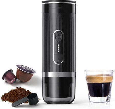 Portable Espresso Machine,Car Coffee Maker Self-Heating with Type-C ...
