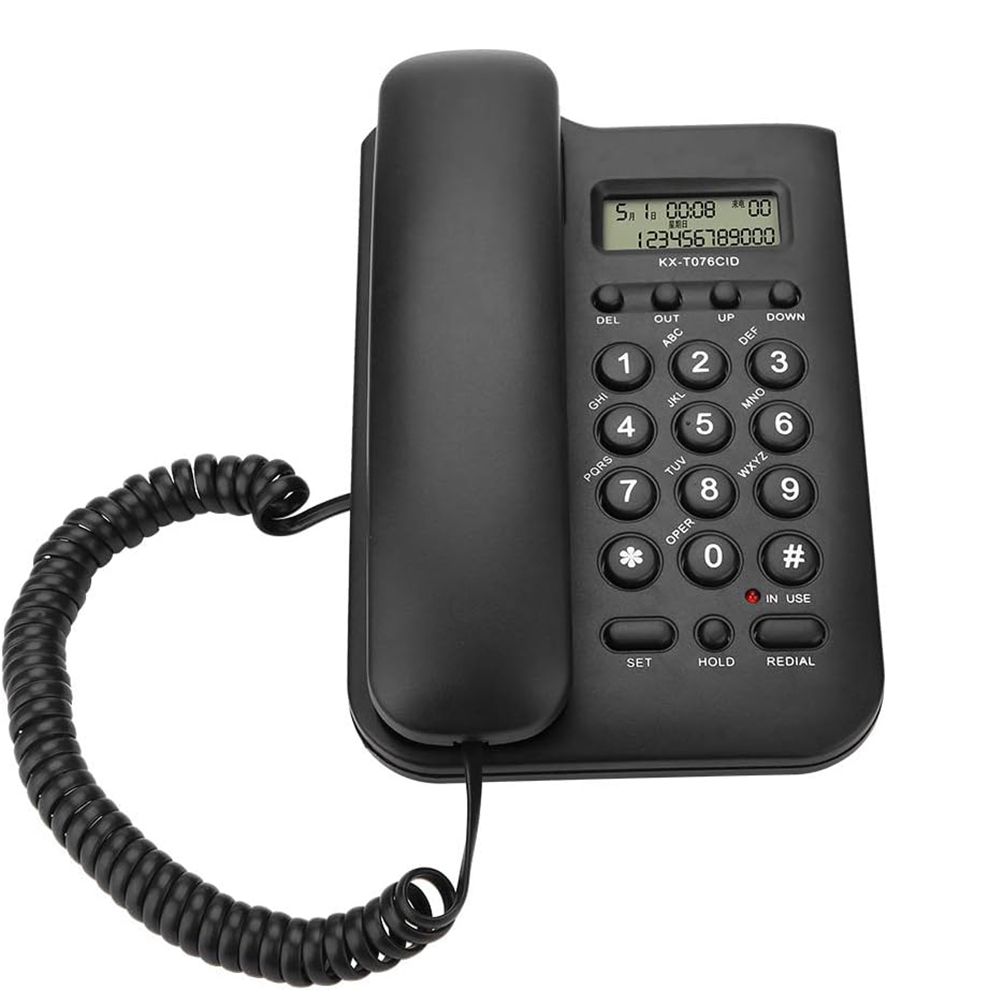 Corded Phone, Desktop Telephone Landline Wired Phone Wall Telephone ...