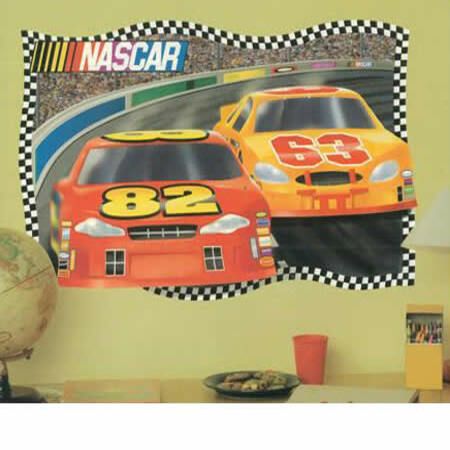 Nascar Mural in Minutes Home Wall Decoration Self-adhesive Removable ...