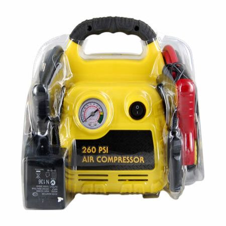 260 PSI Heavy Duty Compact Battery Jumper & Air Compressor 12V Power Supply