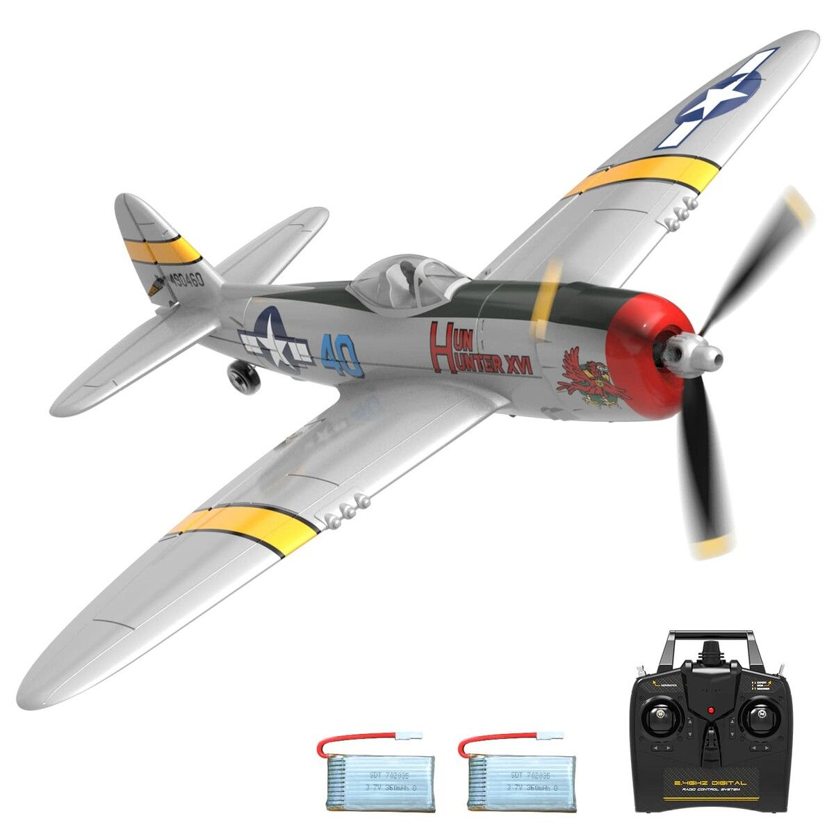RC Plane for Beginners,4CH WWII Warbird P-47 Thunderbolt with Aileron,2 ...