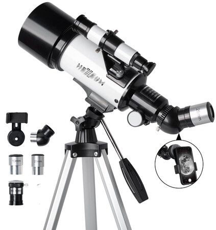 Astronomical Telescope 70mm Aperture 120 Zoom AZ Mount FMC Green Film ...