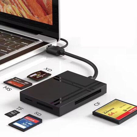 5 in 1 Multi Card Reader,5 Slot Expansion,USB 3.0/Type-C,TF/SD/SD/MS/XD ...