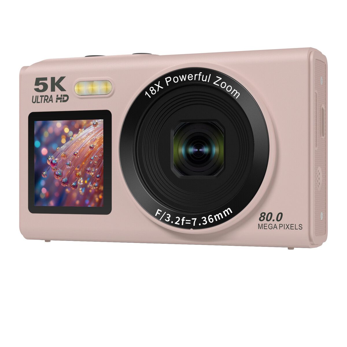 Digital Camera, 5K 80MP Dual Screens Camera with 18X Digital Zoom ...