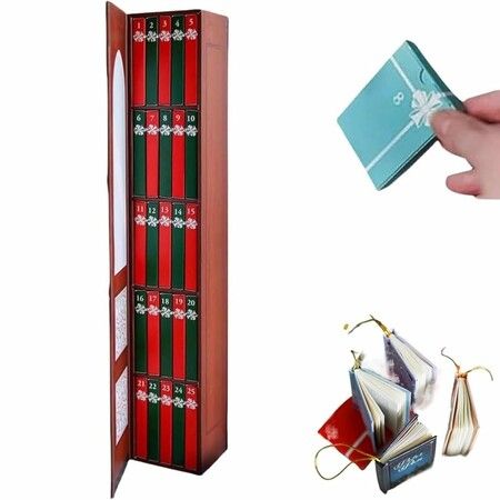 2025 Mini Book Ornament Advent,Book Lovers Gifts Calendar,Books Lovers ...