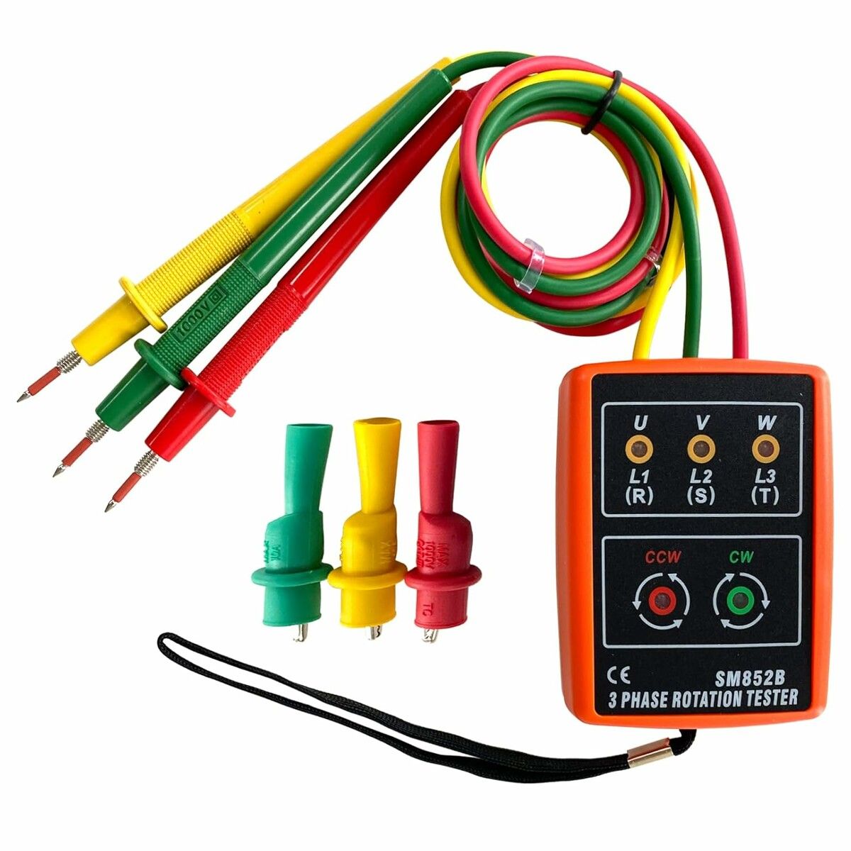 3 Phase Sequence Tester, Phase Rotation Meter Checker 20Hz to 400Hz ...