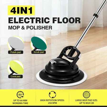 Floor Spin Mop Cleaner 4In1 Electric Cordless Spinning Scrubber ...