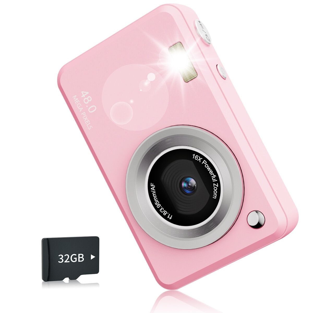Digital Camera with 32GB Card, 16X Zoom Anti Shake, 48MP Compact ...