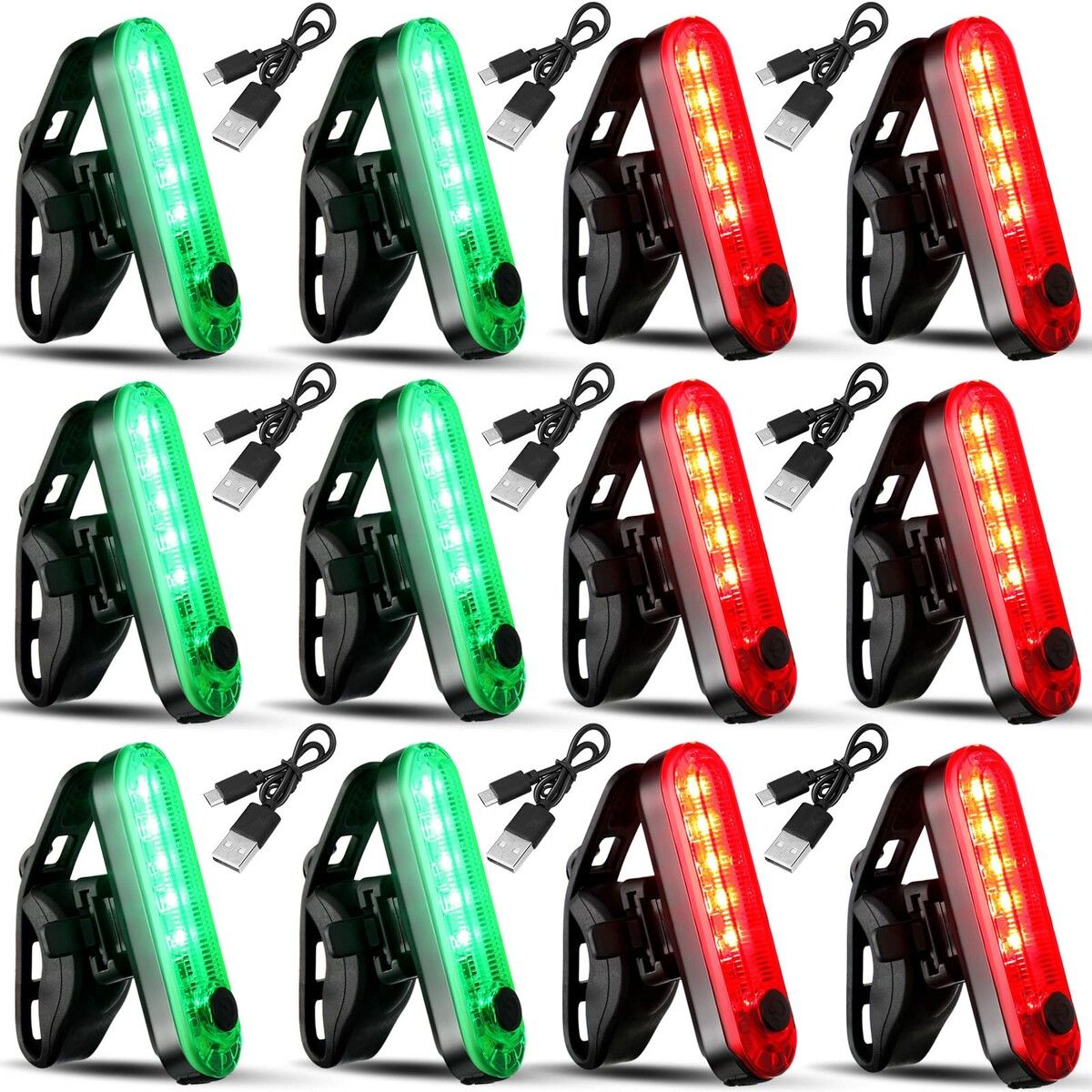 12 Pieces Battery Boat Navigation Lights Battery Powered Kayak Lights ...