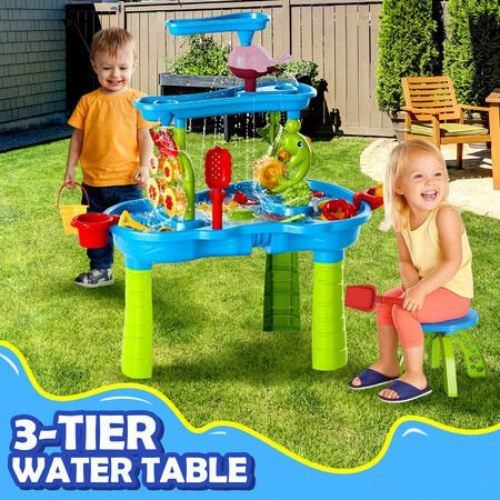 Sand Water Play Table Waterfall Pool Toys Sandpit Education Beach ...