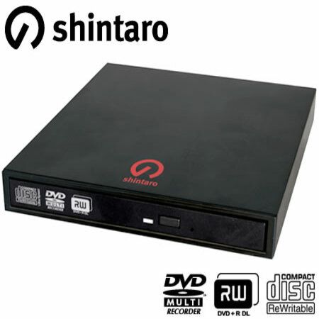 Shintaro Slim External Aluminium USB Portable DVD Drive