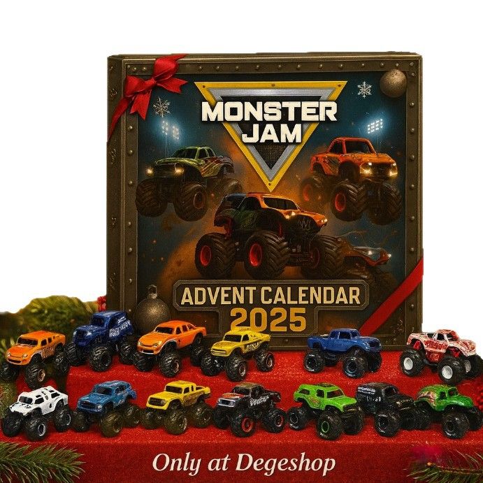 Monster Jam Car Advent Calendar 24 Days Monster Truck Christmas ...