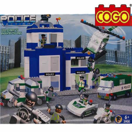 COGO Police Action Kids Building Blocks Toy Police Station Playset ...