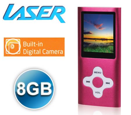 Laser C50 8GB MP3 Multimedia Player 2" TFT LCD with Camera - Pink