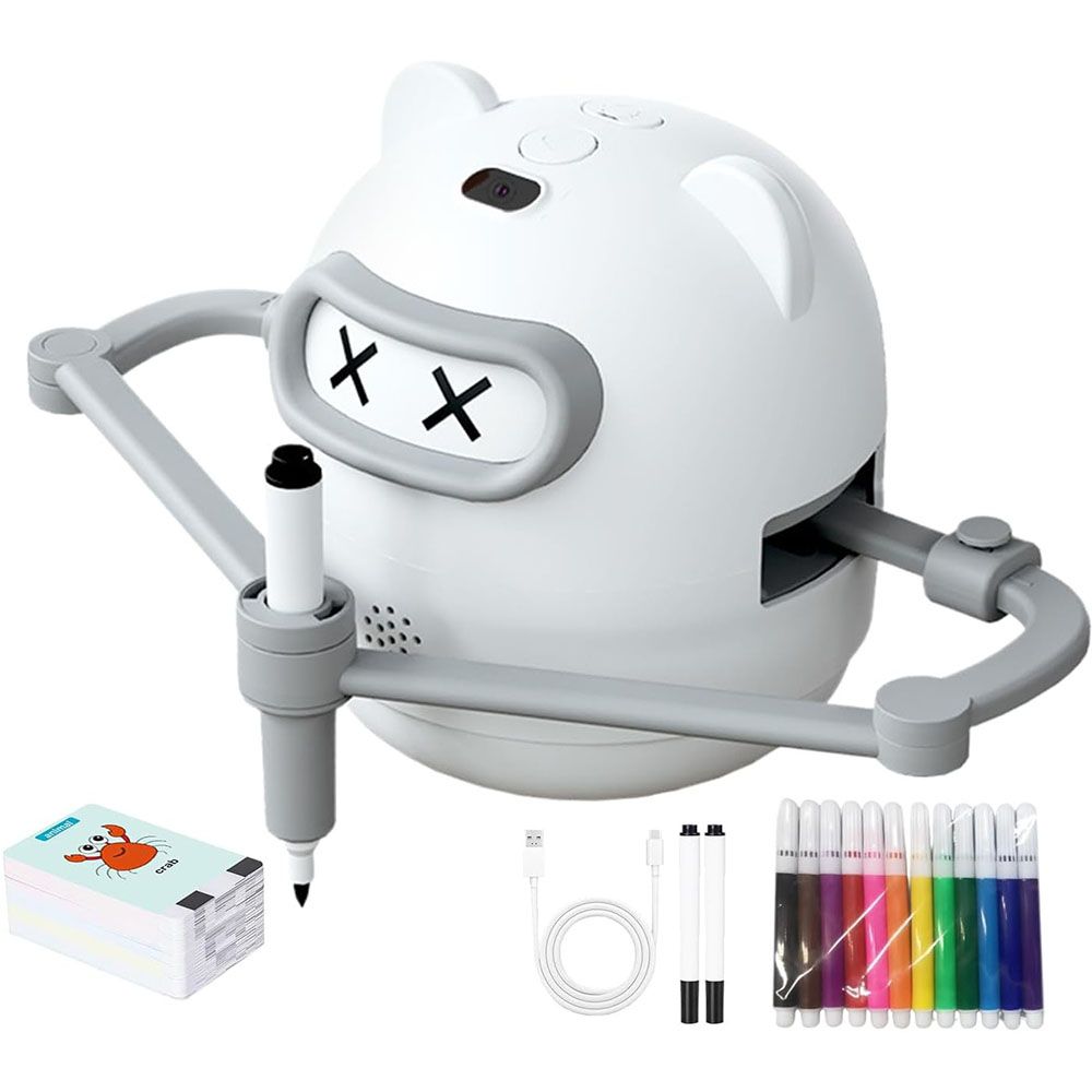 Drawing Robot Toy Interactive Educational Drawing Machine with 100 Word ...