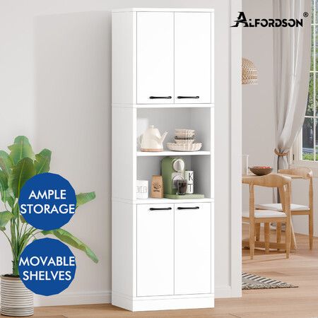 ALFORDSON Buffet Sideboard 190CM Tall Cupboard Kitchen Pantry Storage ...